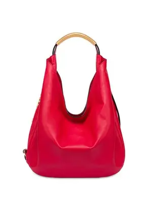 Moschino Handle Me Leather Shoulder Bag - Red