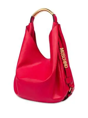 Moschino Handle Me Leather Shoulder Bag - Red