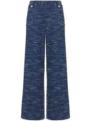 Maje Wide-leg Tweed Trousers