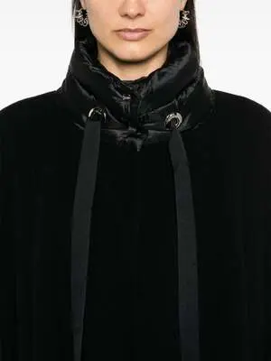 Herno Cape With Fringe Detailing - Black