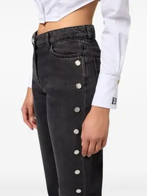 Elisabetta Franchi Button-embellished Jeans