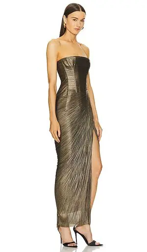 MARIA LUCIA HOHAN Metallic Gown - Obsidian