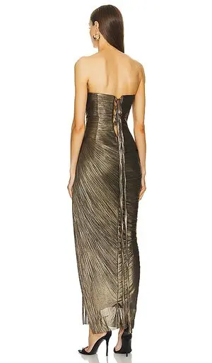 MARIA LUCIA HOHAN Metallic Gown - Obsidian