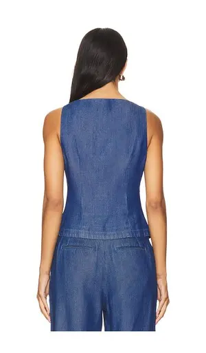LOVERS AND FRIENDS Agathe Vest Top - Blue Denim