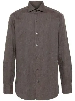 BARBA NAPOLI Herringbone-pattern Shirt