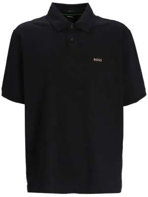 BOSS Logo-print Polo Shirt - Black