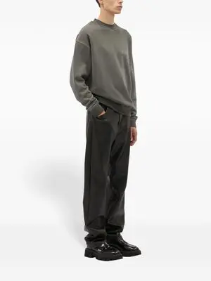 MSGM Logo-print Cotton Sweatshirt - Grey