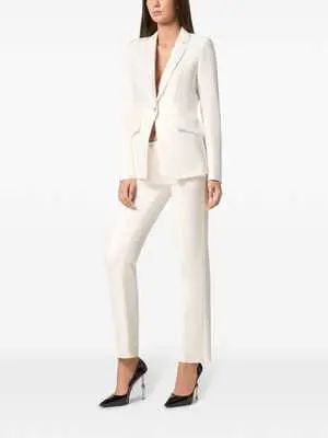 Philipp Plein Cady Blazer With Crystal Skull Appliqu - White