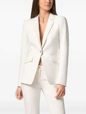 Philipp Plein Cady Blazer With Crystal Skull Appliqu - White