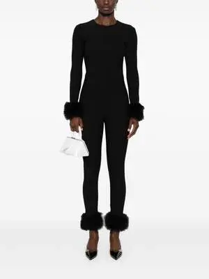 Blumarine Feather-trim Jumpsuit