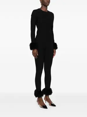 Blumarine Feather-trim Jumpsuit