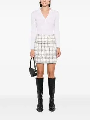 Vince Snap Polo Sweater - White