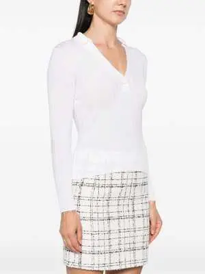 Vince Snap Polo Sweater - White