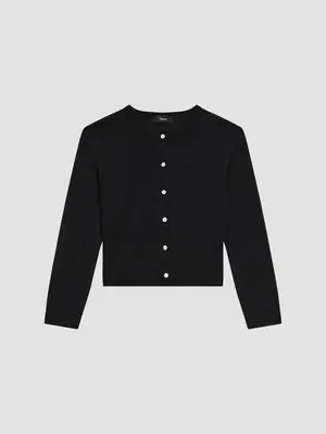 Theory Merino Wool Crop Cardigan