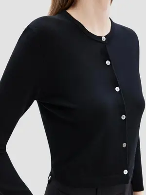 Theory Merino Wool Crop Cardigan