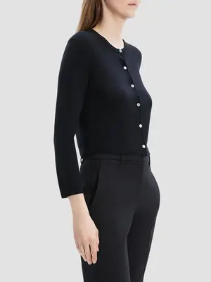 Theory Merino Wool Crop Cardigan