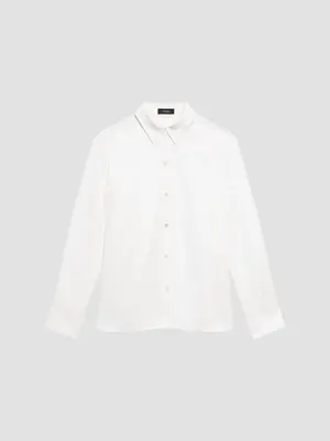 Theory Straight Silk Button-front Shirt