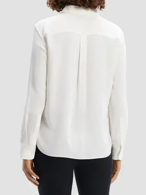Theory Straight Silk Button-front Shirt