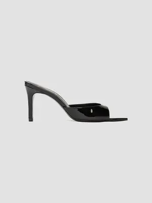 BLACK SUEDE STUDIO Brea 80mm Patent Leather Mules - Black