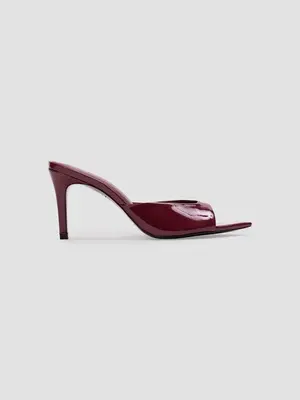 BLACK SUEDE STUDIO Brea 80mm Patent Leather Mules - Ruby Patent Leather