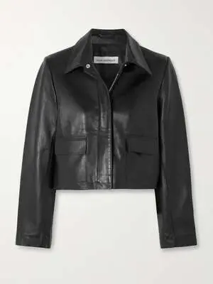 Nour Hammour Bleeker Cropped Leather Jacket
