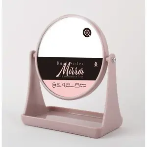 PURSONIC Dual Side Mirror With Organizer Tray - Pink