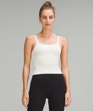 Lululemon Ebb To Street Cropped Tank Bone/bone