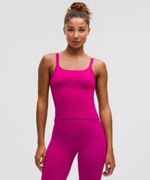 Lululemon Ebb To Street Cropped Tank Ripened Raspberry/ripened Raspberry