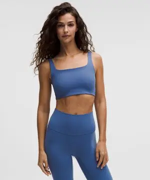 Lululemon Bend This Scoop And Square Bra - Brilliant Blue