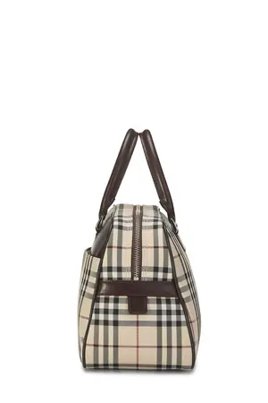 Burberry House Check Bowler Handbag - Brown