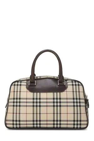 Burberry House Check Bowler Handbag - Brown