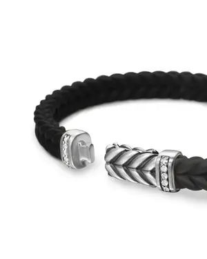David Yurman Chevron Diamond Bracelet - Black/silver