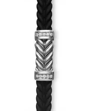 David Yurman Chevron Diamond Bracelet - Black/silver