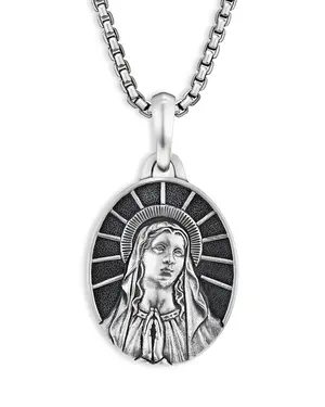 David Yurman Sterling Amulets Mary Oval Medallion