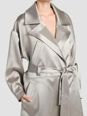 Giorgio Armani Satin Oversized Trench Coat