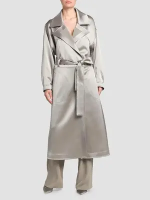 Giorgio Armani Satin Oversized Trench Coat