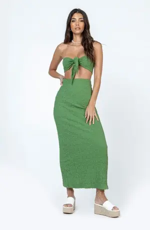 Princess Polly Matilda Crinkle Bandeau & Maxi Skirt Set