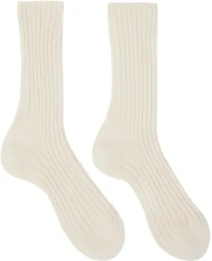 THE ROW The Row Calf Socks - Ivr Ivory