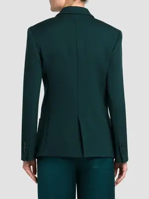 Giorgio Armani Stretch Wool Double-breasted Jacket - Emerald