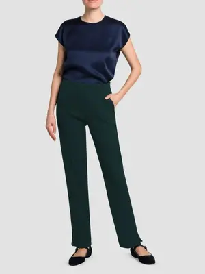 Giorgio Armani Stretch Wool Straight Pants