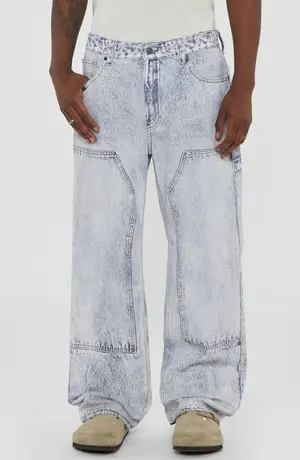 GUESS ORIGINALS Photorealistic Paneled Pants - Blue