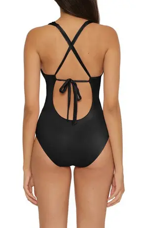 BECCA By Rebecca Virtue Prism Plunge Cutout One-piece Swimsuit