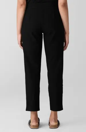 Eileen Fisher Ankle Length Stretch Pants - Black
