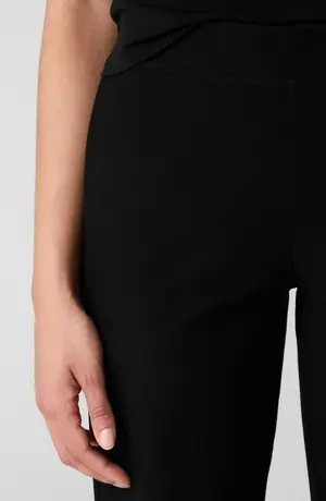Eileen Fisher Ankle Length Stretch Pants - Black