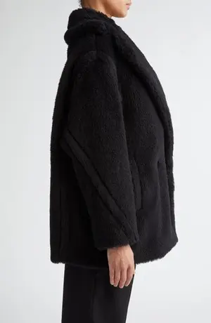 Max Mara Olga Short Virgin Wool & Cashmere Coat - Black