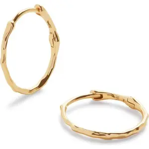 Monica Vinader Siren Small Hoop Earrings - Yellow Gold
