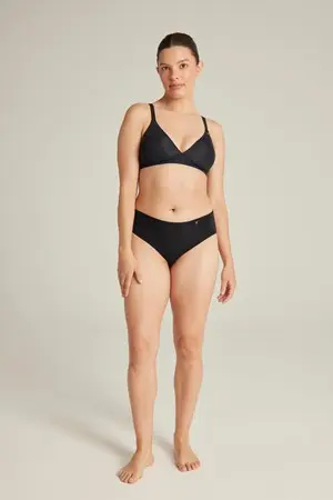 NUDEA The Stretch Mid Rise Bikini Brief Black