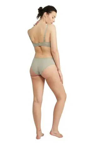 NUDEA The Stretch Mid Rise Bikini Brief - Sage Green