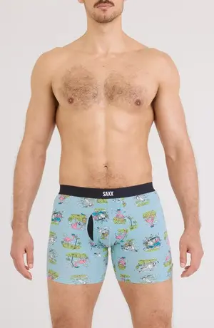 SAXX Vibe Xtra Soft Comfort Boxer Briefs Birdie-blue Tide