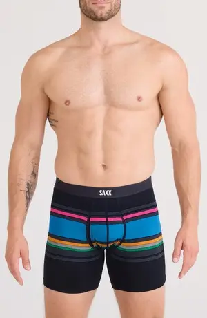 SAXX Vibe Xtra Soft Comfort Boxer Briefs - Throwback Stripe-multi